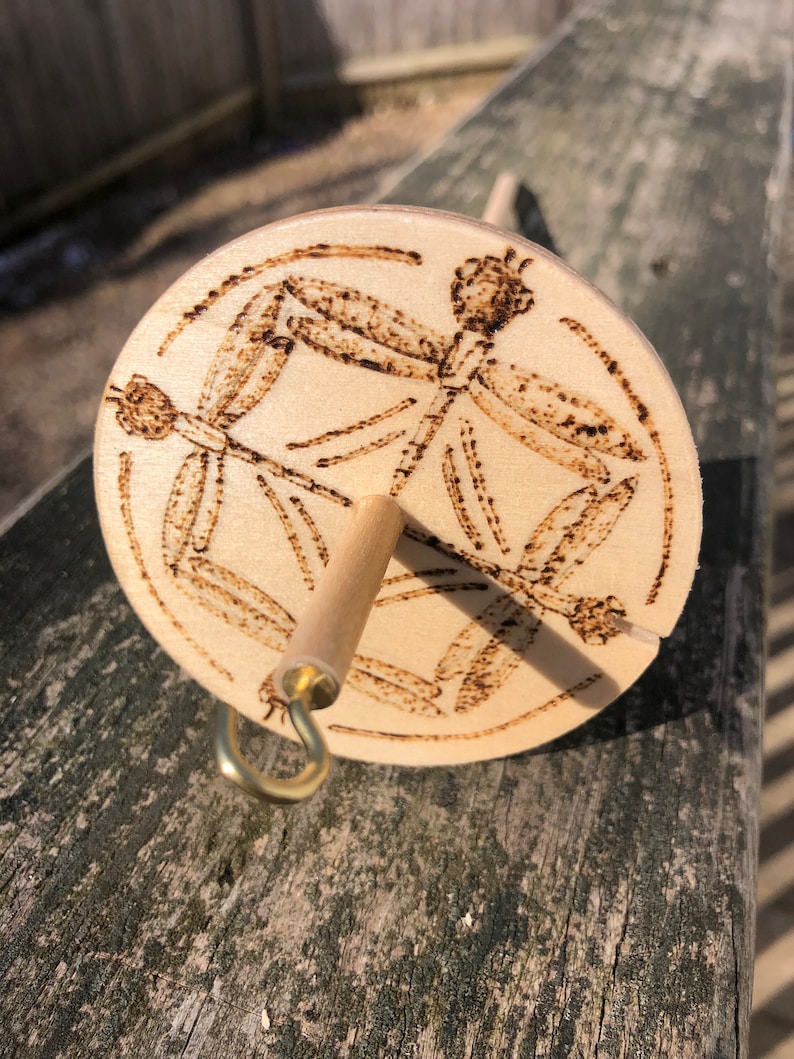 Drop Spindle Wooden Drop Spindle Top Whorl Drop Spindle - Etsy