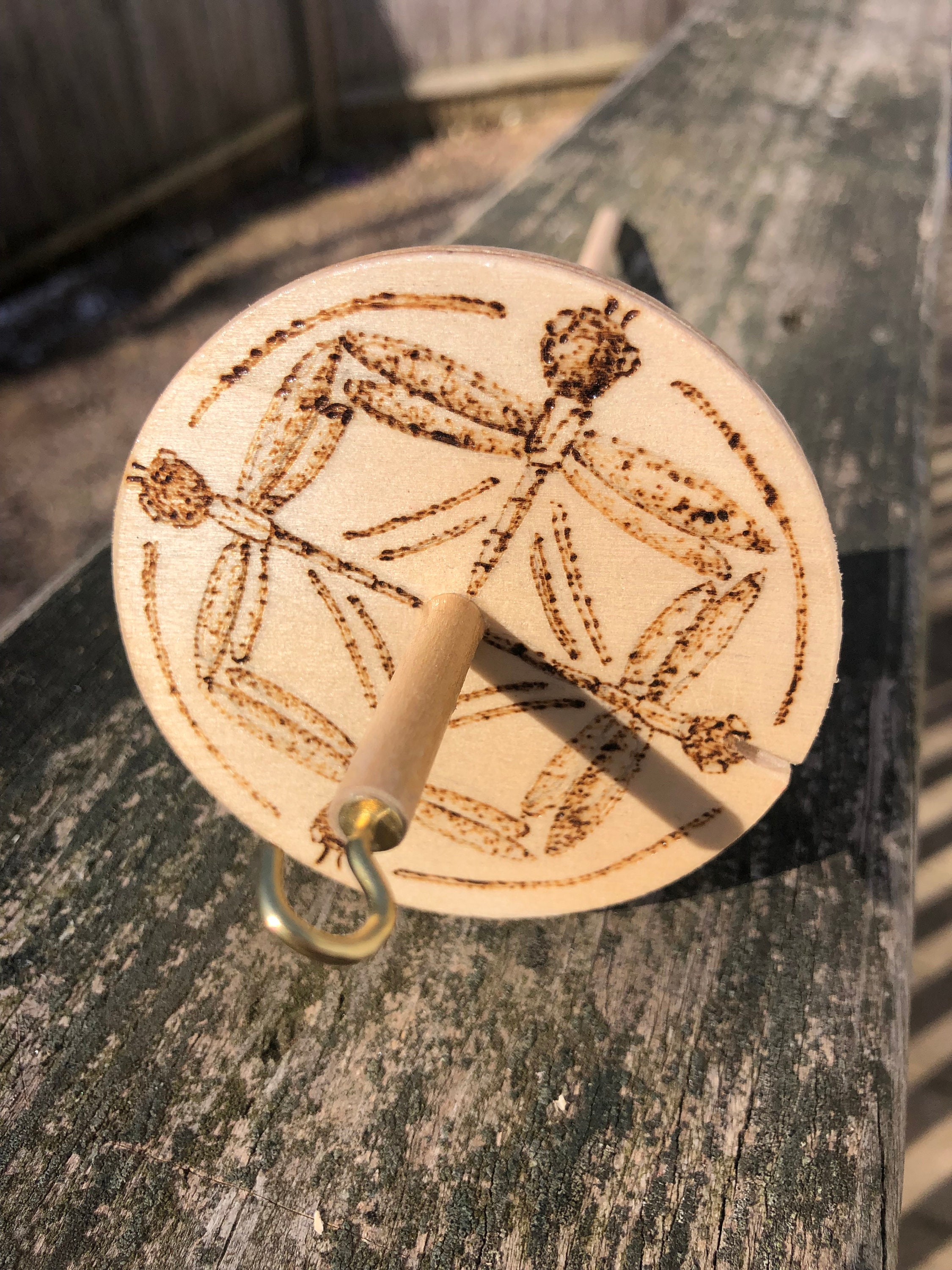 Drop Spindle Wooden Drop Spindle Top Whorl Drop Spindle - Etsy