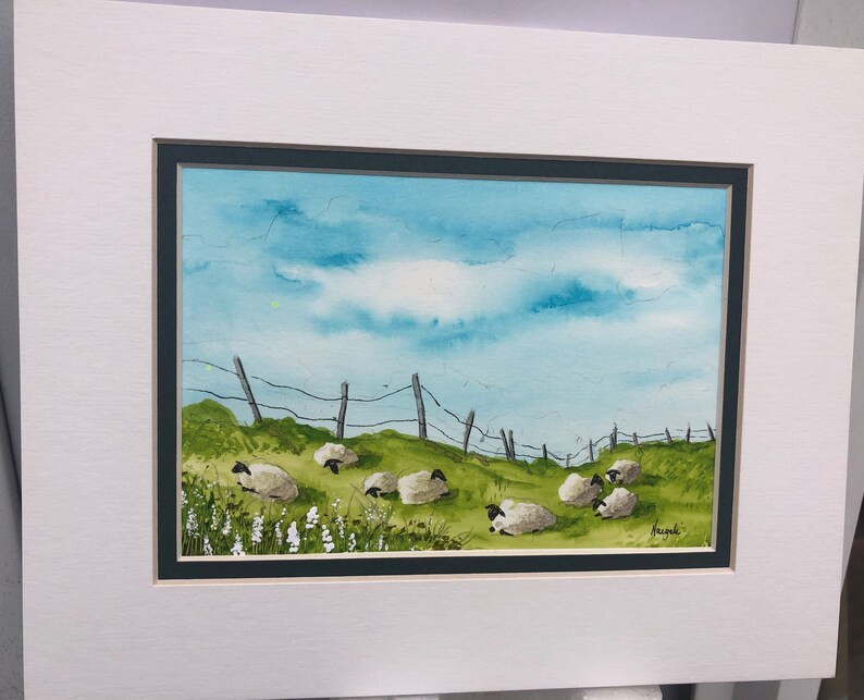 Original Art Watercolor Matted Art Office Art Wall Art - Etsy