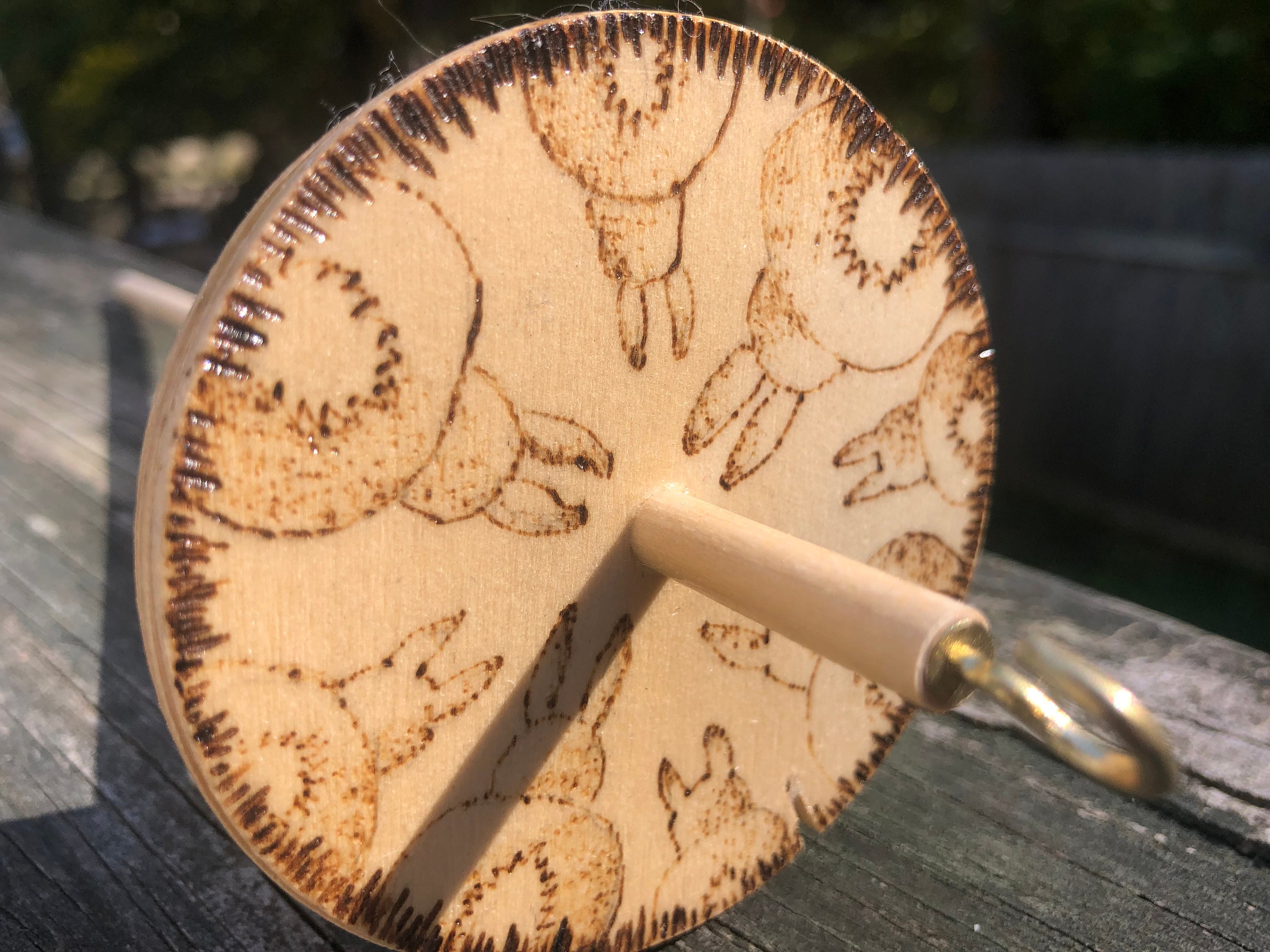 Drop Spindle, Wooden Drop Spindle, Top Whorl Drop Spindle, Fiber Art ...