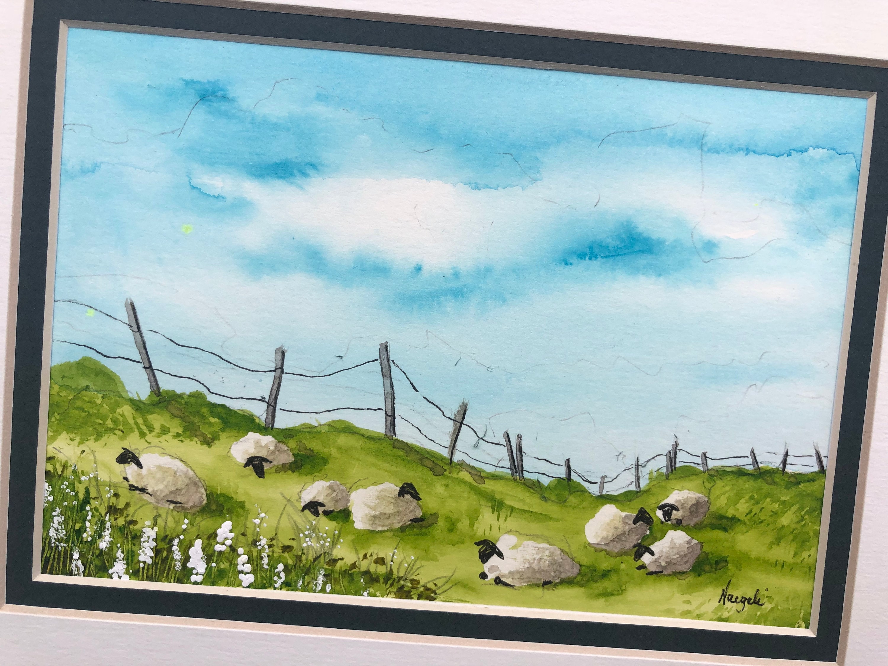 Original Art Watercolor Matted Art Office Art Wall Art - Etsy