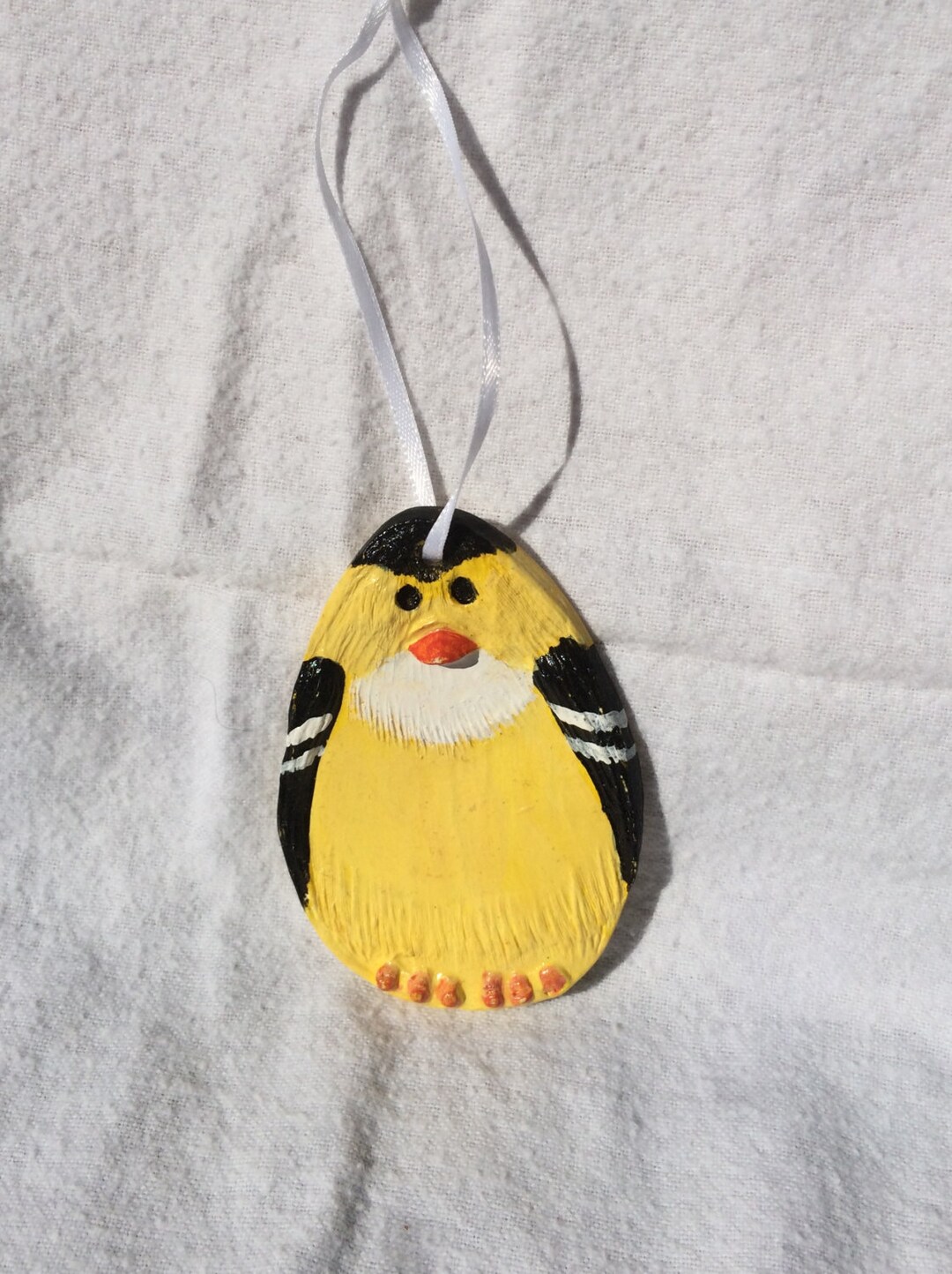 Yellow Finch Bird Ornament, Package Decoration, Nature Lover, Bird ...