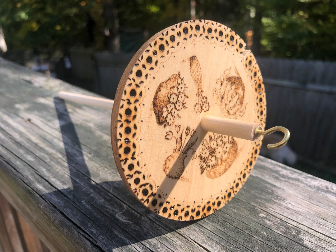 Top Whorl Drop Spindle, Handmade Spindle, Wool Spinning, Fiber Art Tool ...