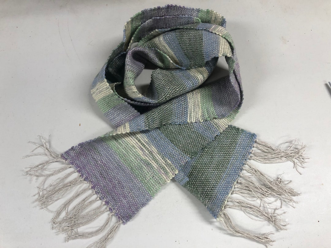 Handwoven Scarf, One of a Kind Scarf, Scarf With Fringe, Handmade Scarf ...