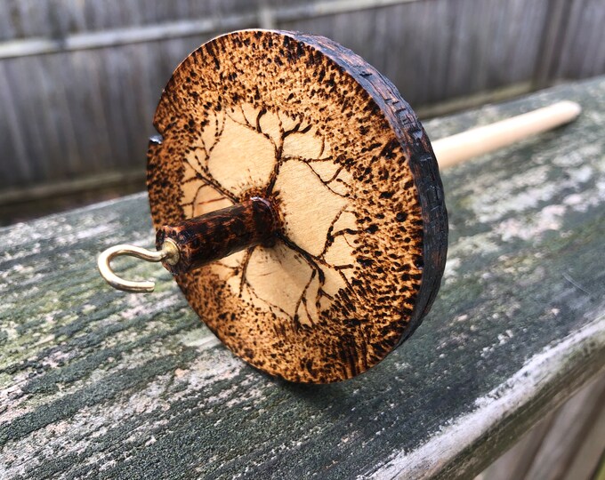 Drop Spindle, Wooden Drop Spindle, Top Whorl Drop Spindle, Fiber Art ...