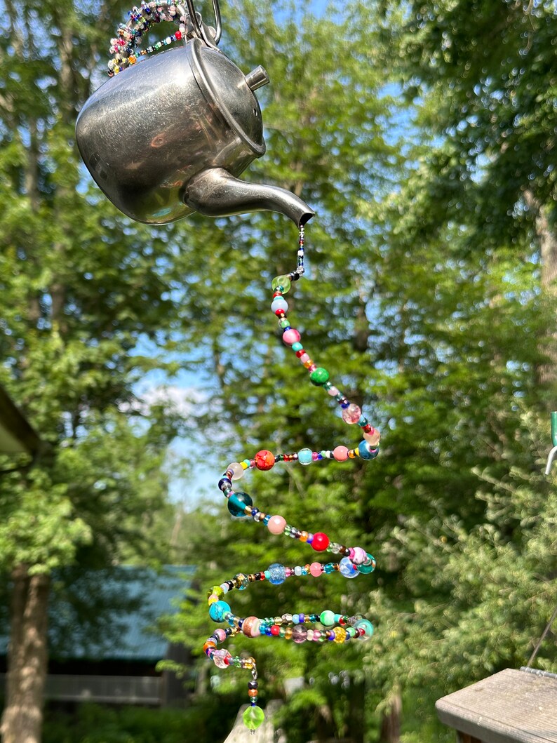 Suncatcher Mini Teapot Suncatcher Beaded Sun Catcher Garden - Etsy
