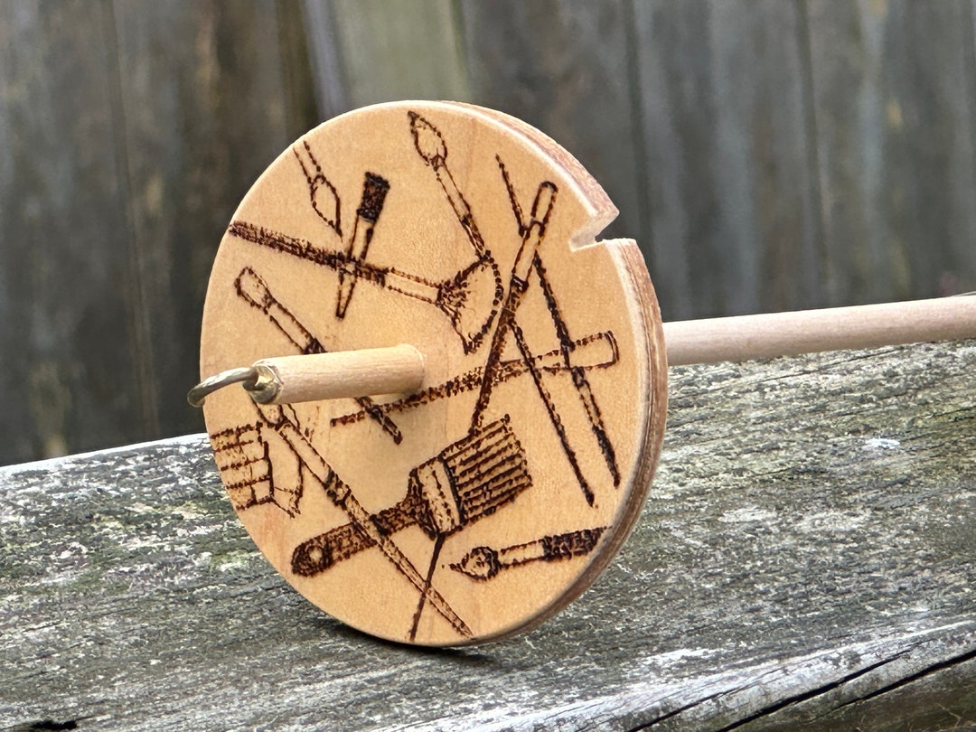 Drop Spindle Top Whorl Fiber Art Roving Tool, Yarn Spinning, .75 Oz ...