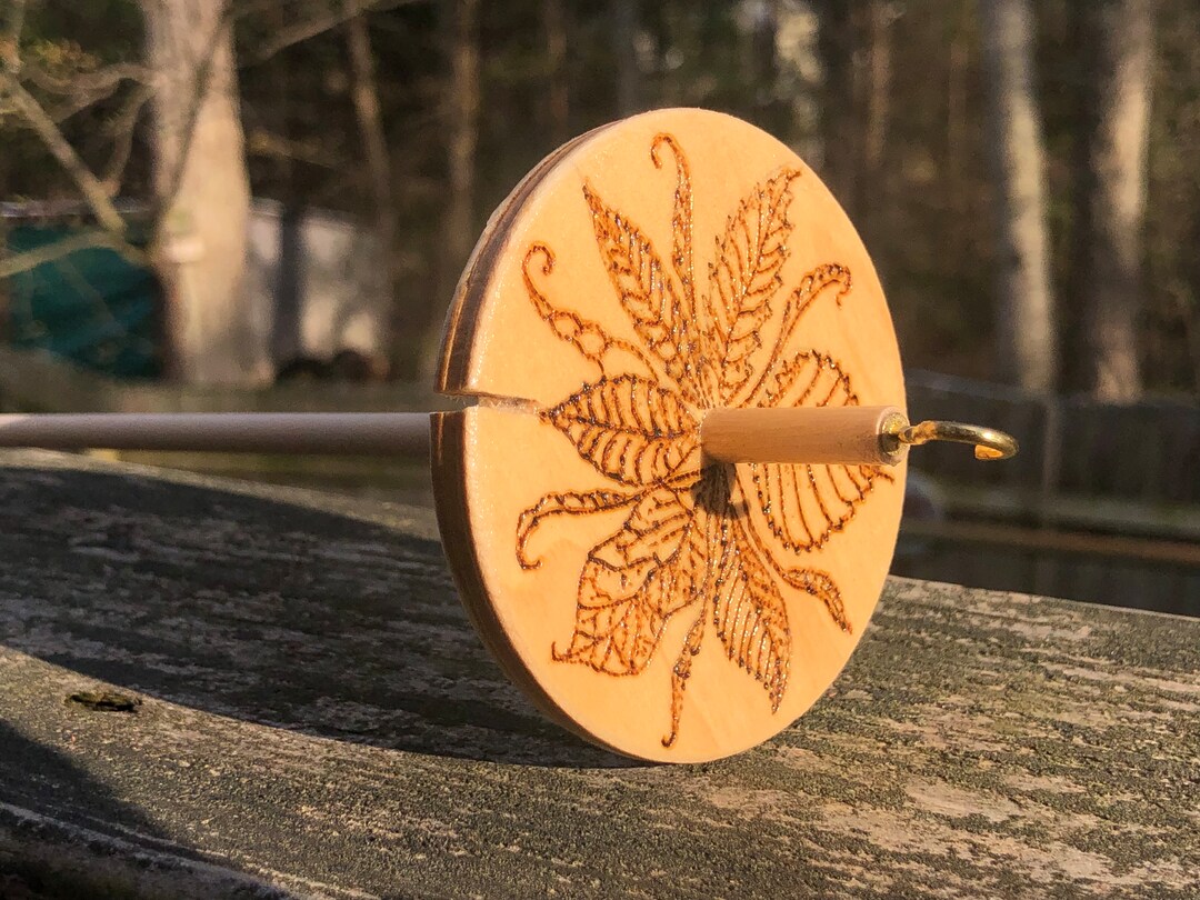 Drop Spindle, Wooden Drop Spindle, Top Whorl Drop Spindle, Fiber Art ...