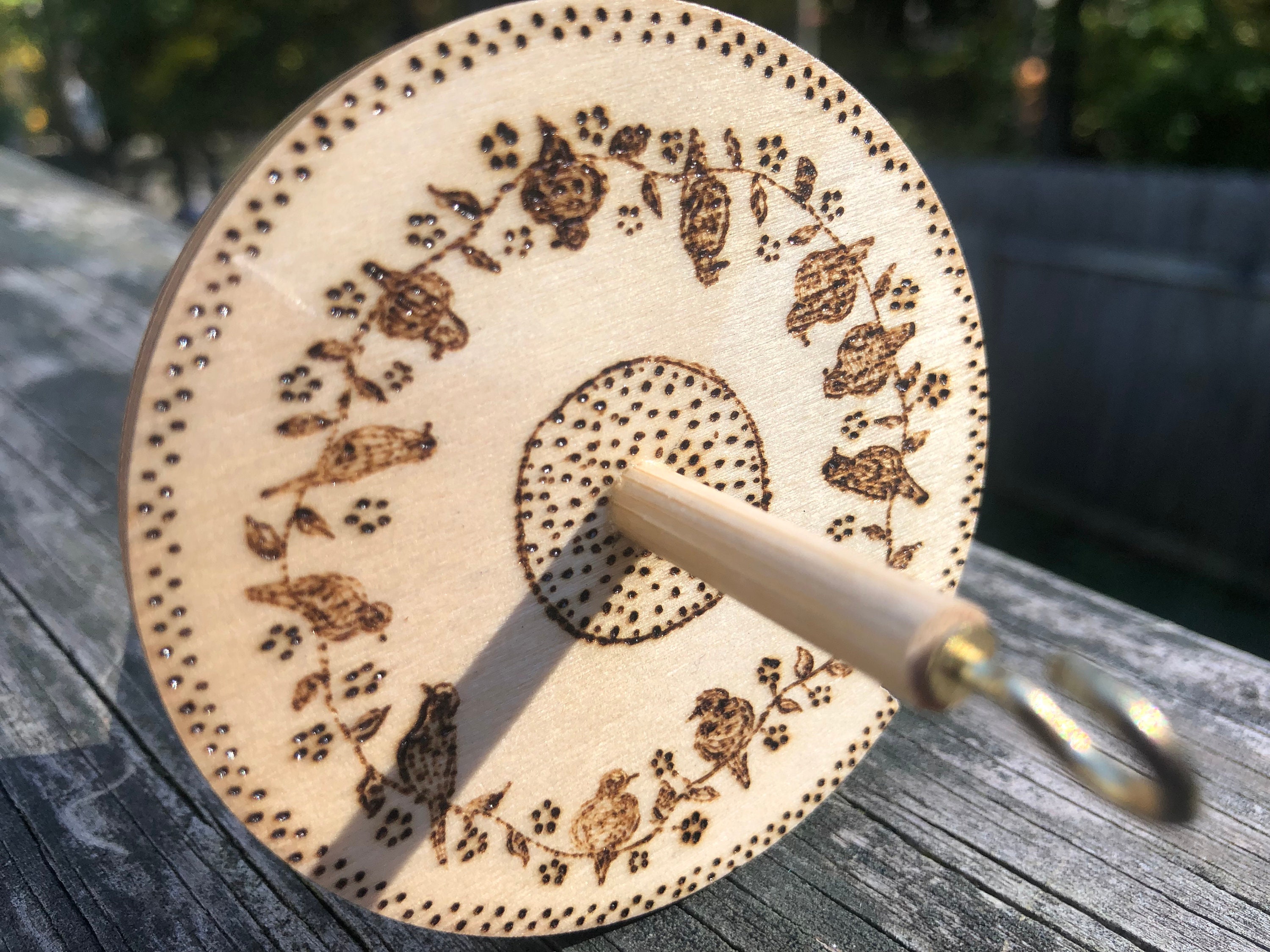 Top Whorl Drop Spindle, Handmade Spindle, Wool Spinning, Fiber Art Tool ...