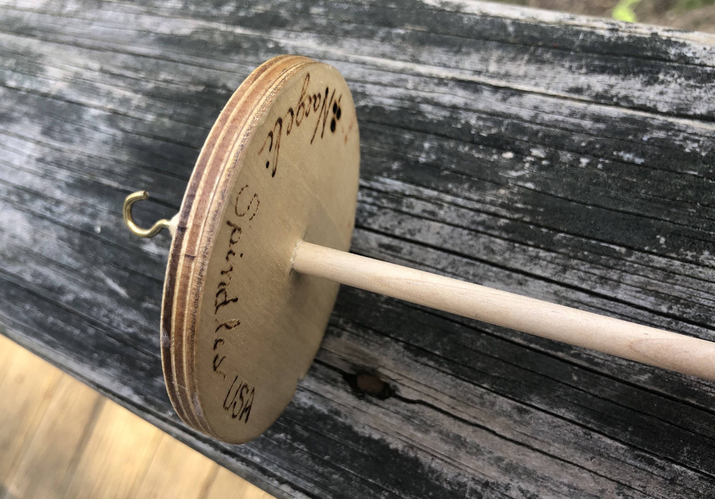 Drop Spindle, Wooden Drop Spindle, Top Whorl Drop Spindle, Fiber Art ...