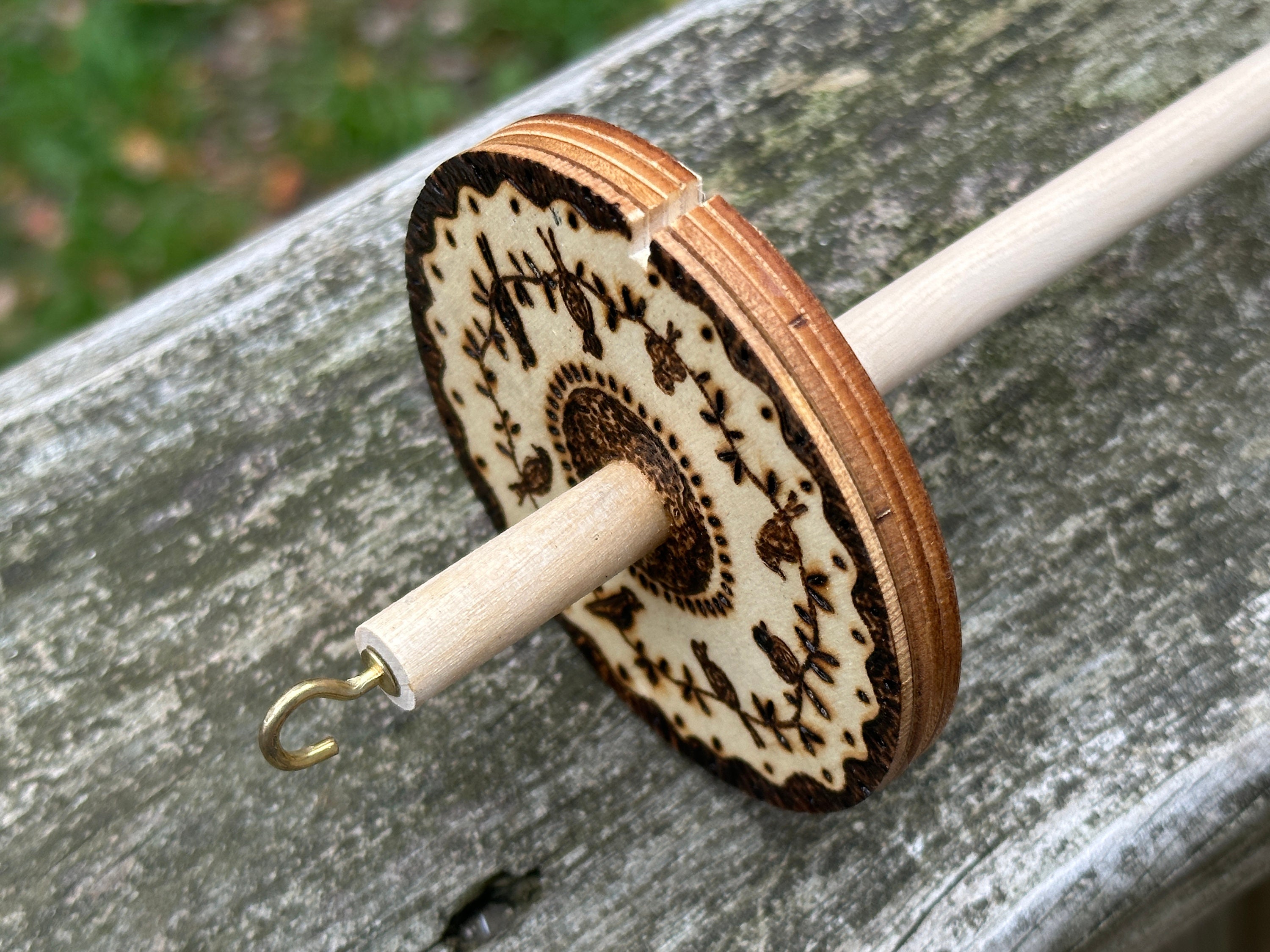 Drop Spindle Top Whorl Fiber Art Roving Tool, Yarn Spinning, 1.25 Oz ...