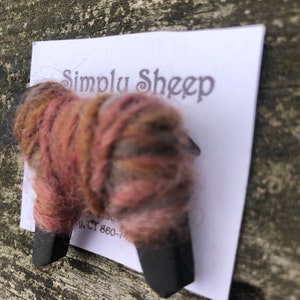 Sheep Pin, Wool Pin, Wool Wrapped Sheep Pin, Lapel Pin, Brooch, Sheep ...