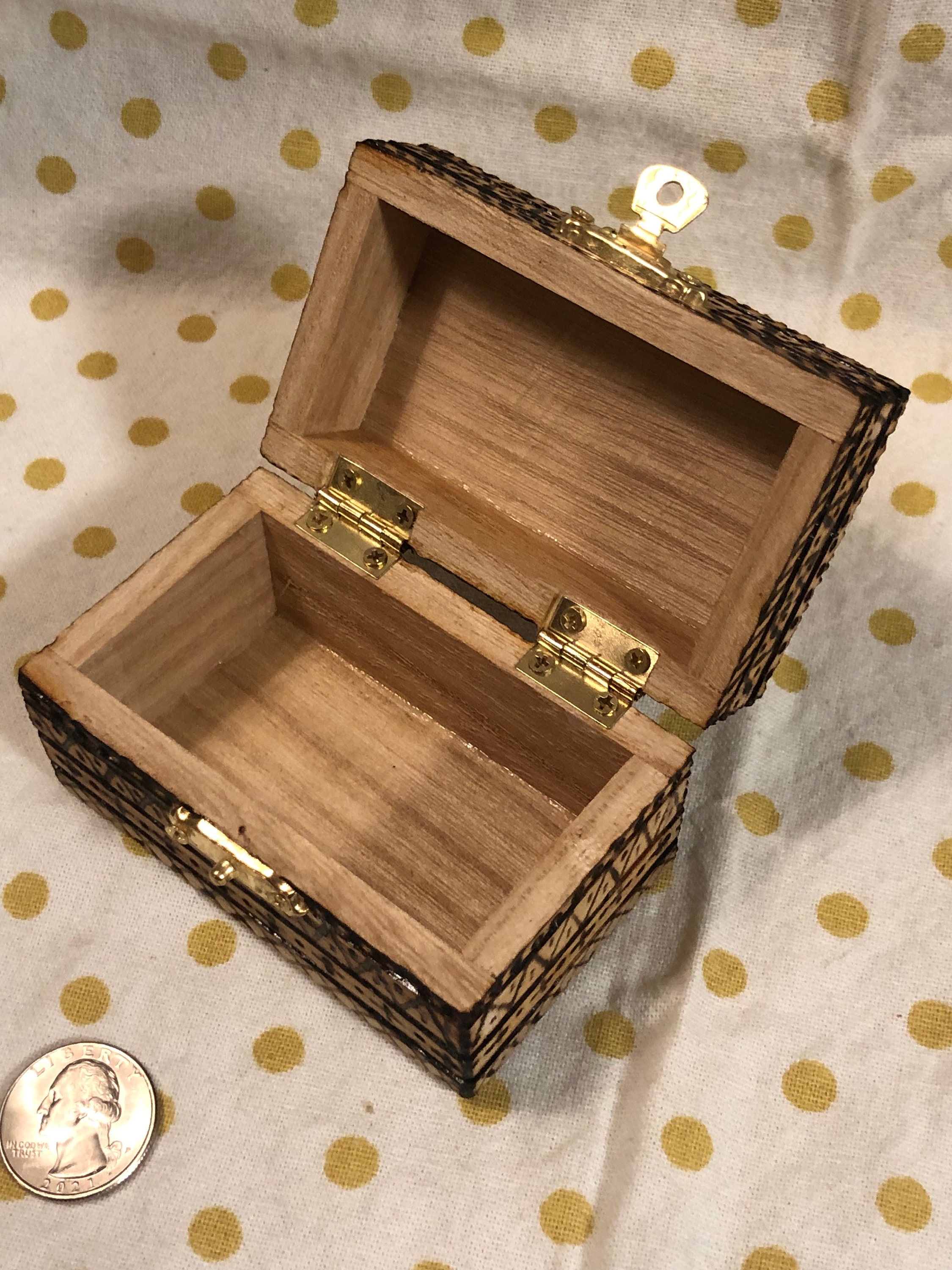 Trinket Box, Treasure Box, Prayer Box, Pyrography, Wood Burned Box ...