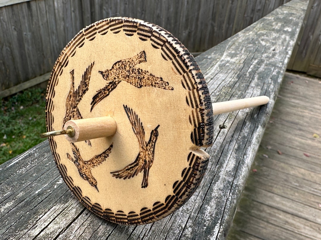 Drop Spindle Top Whorl Fiber Art Roving Tool, Yarn Spinning, 1.50 Oz ...