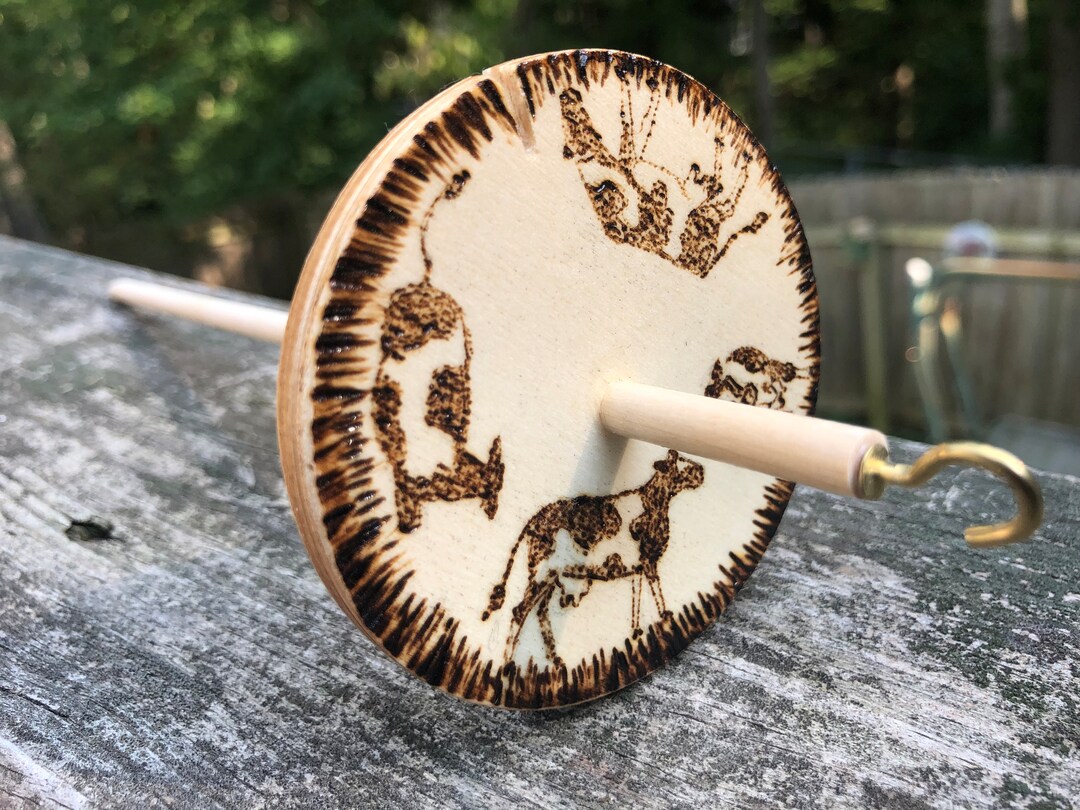 Drop Spindle, Wooden Drop Spindle, Top Whorl Drop Spindle, Fiber Art ...