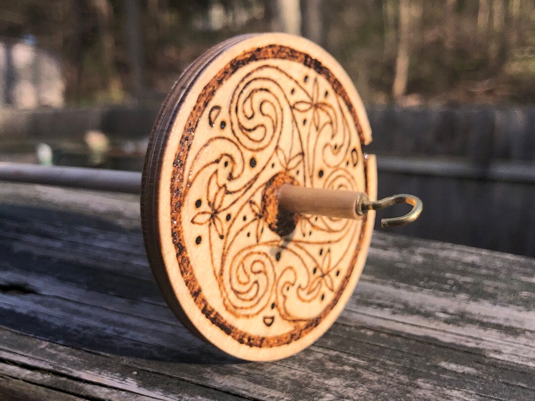 Drop Spindle, Wooden Drop Spindle, Top Whorl Drop Spindle, Fiber Art ...