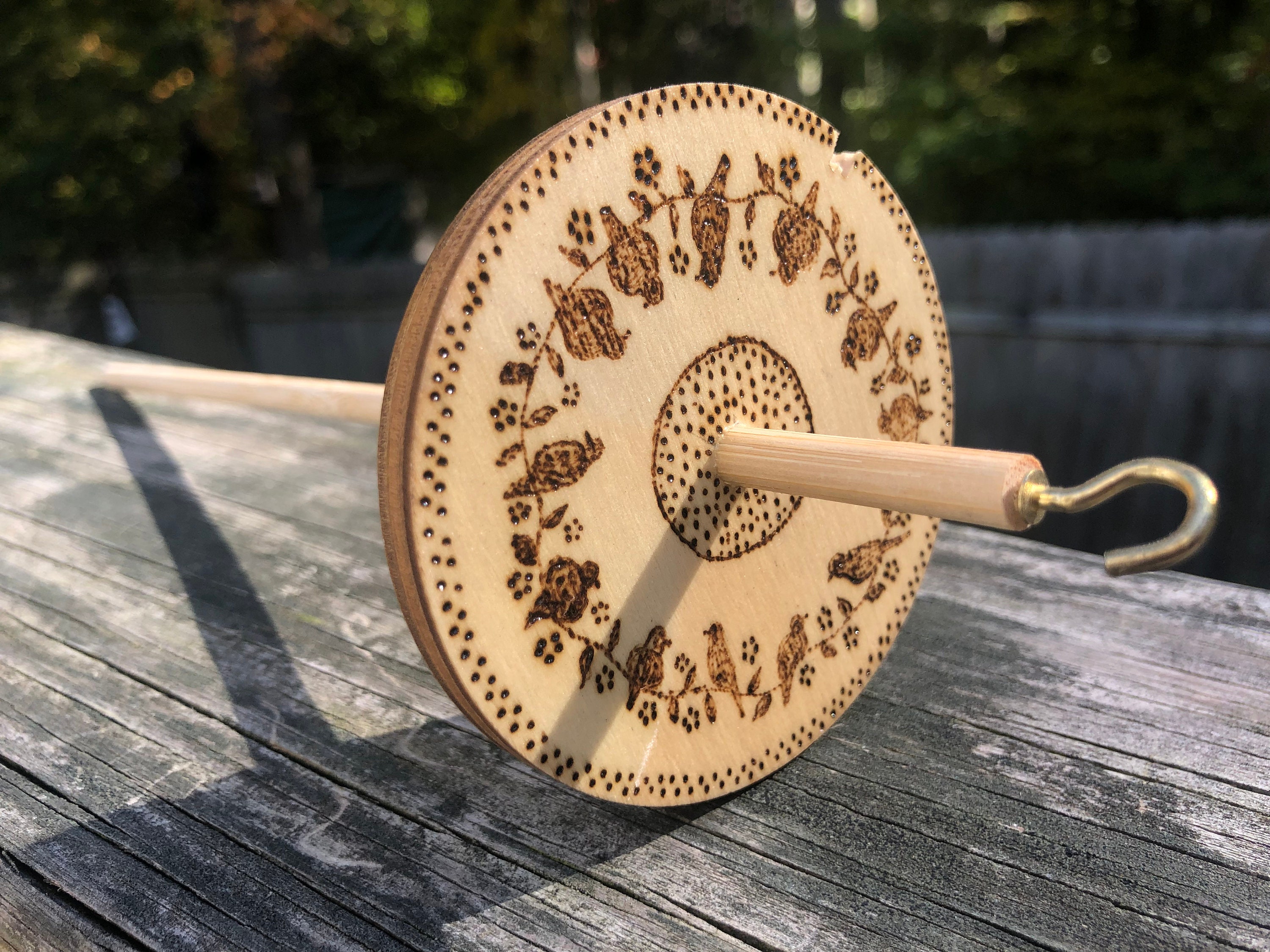 Top Whorl Drop Spindle, Handmade Spindle, Wool Spinning, Fiber Art Tool ...