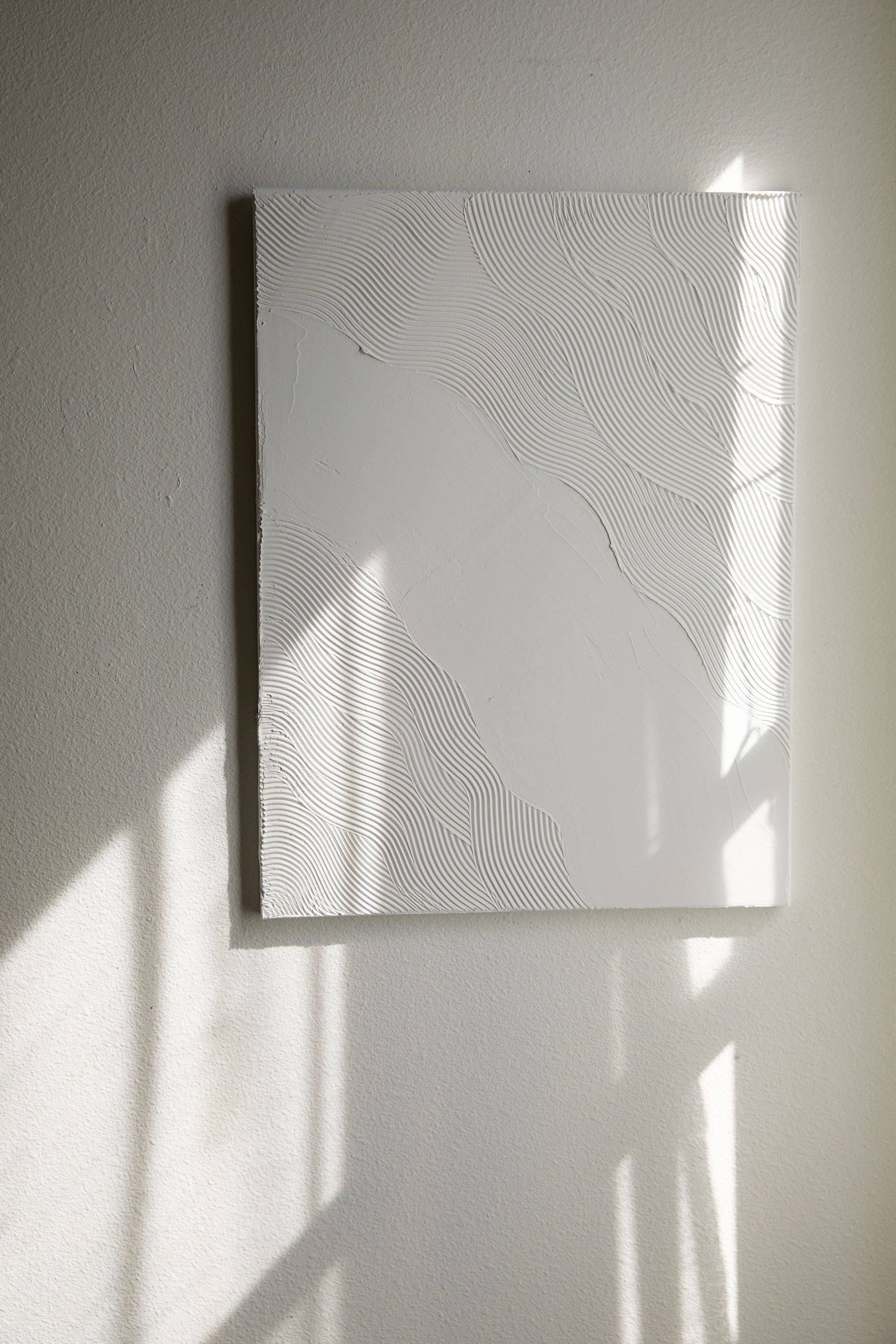 Waves | White Abstract Painting White 3D Textured Painting White 3D ...