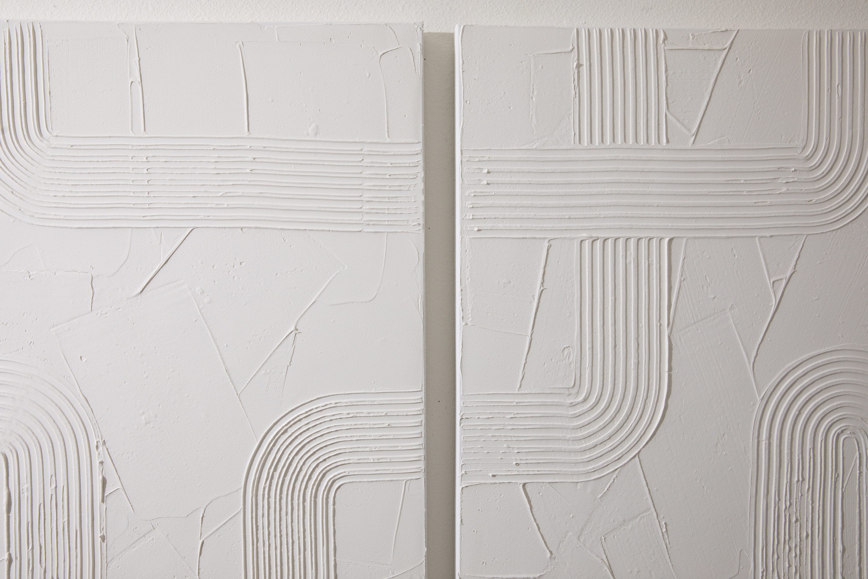 2 PIECE Canvas Textured Art, Plaster Art, 3d Wall Art, Minimalist Home ...