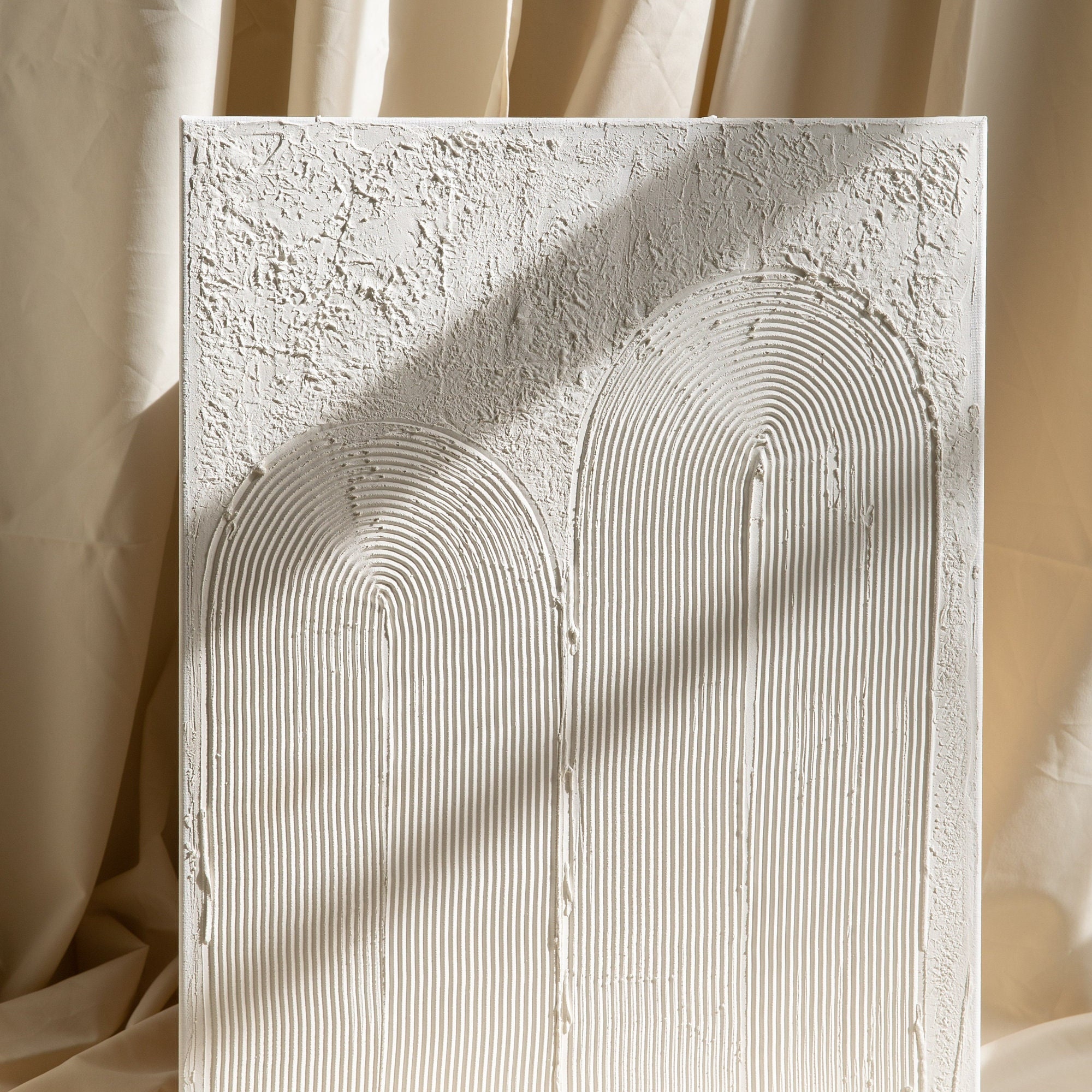 ARCHES DUO White Abstract Painting White 3D Textured Painting White 3D ...