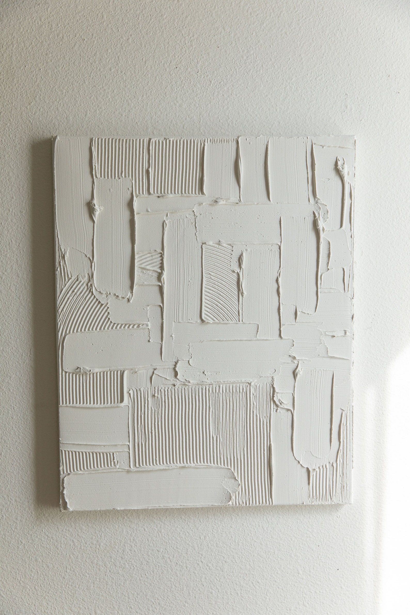 White Textured Canvas Wall Art Abstract White Wall Decor - Etsy