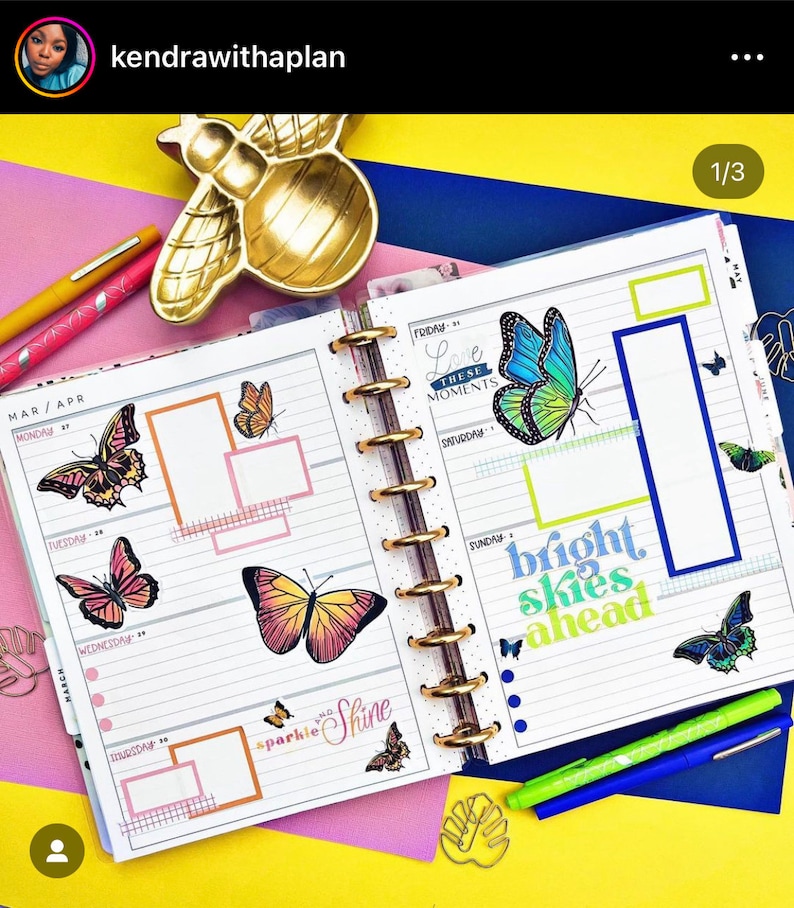 PRINTABLE: BUTTERFLY Blends (2 Sheets) Watercolor Tropical Colorful ...