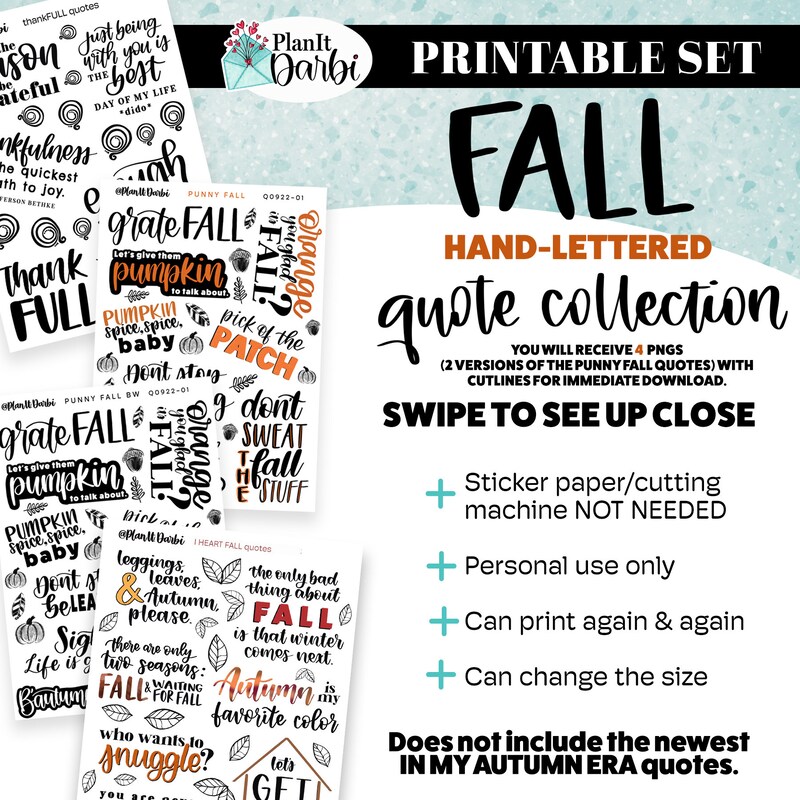 Fall Planner Stickers - Etsy