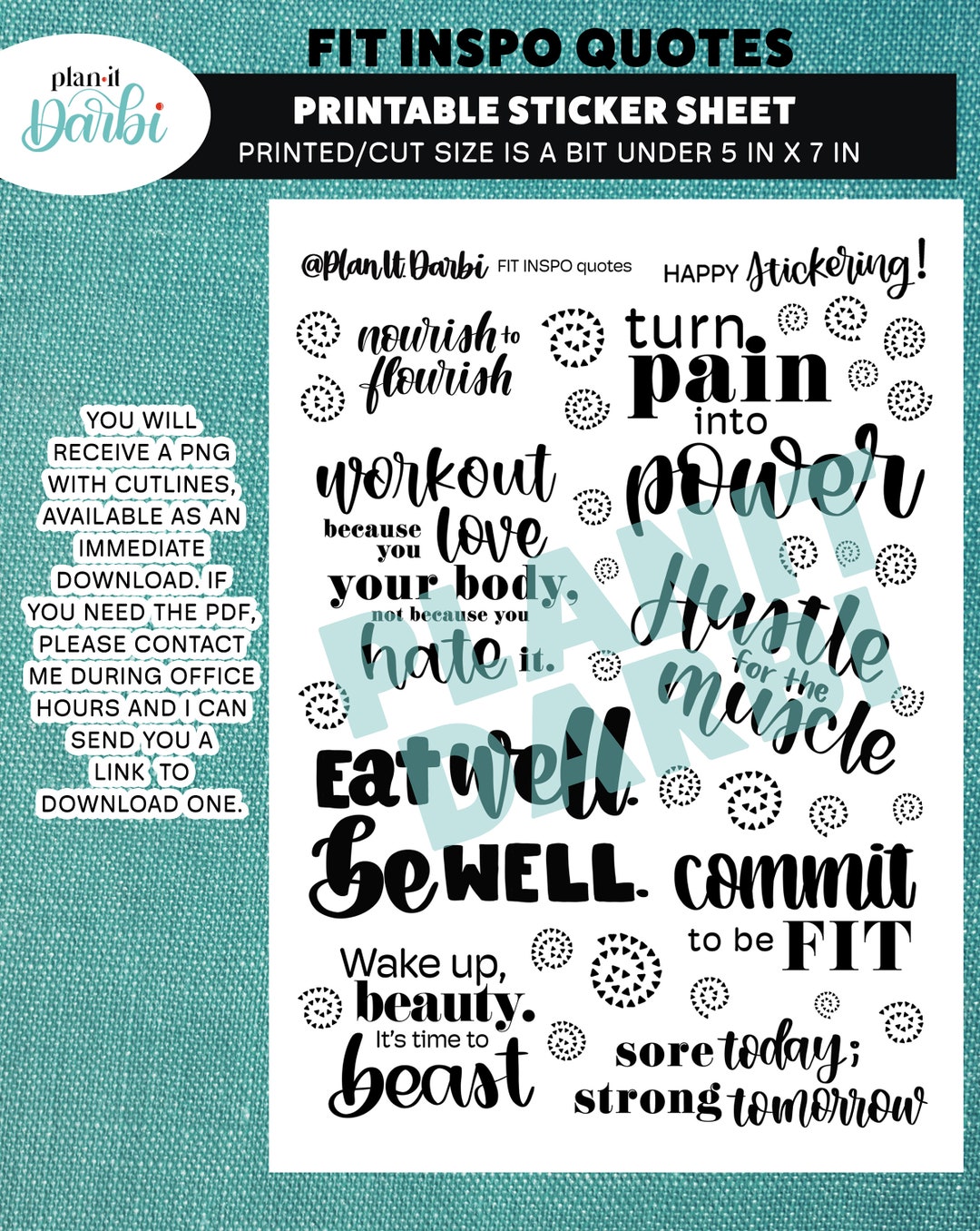 PRINTABLE: FIT INSPO Quotes for Fitness, Health, Exercising, Workout ...