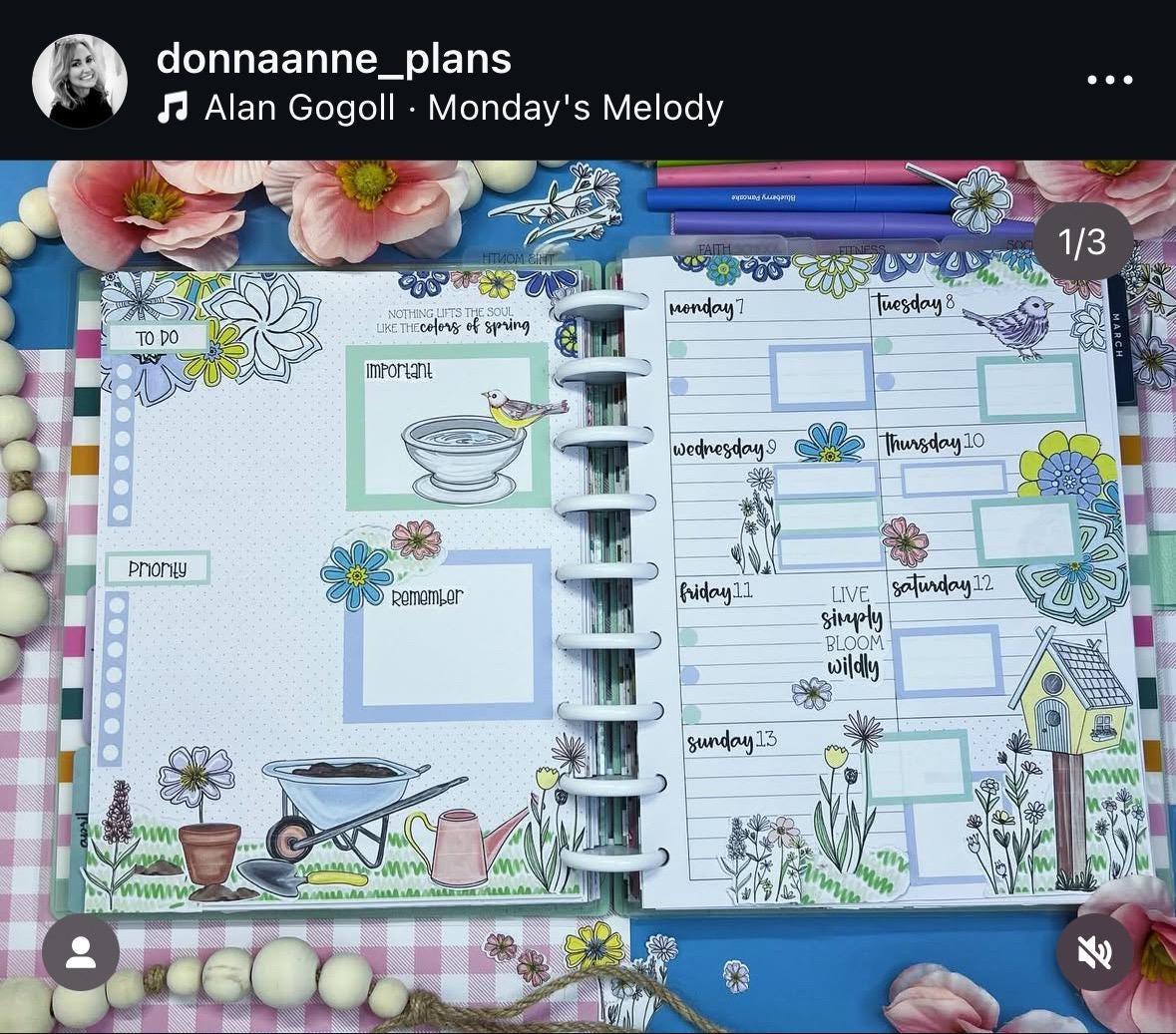 Printable Planner Stickers: Wildflower Garden, Doodle Style Florals ...