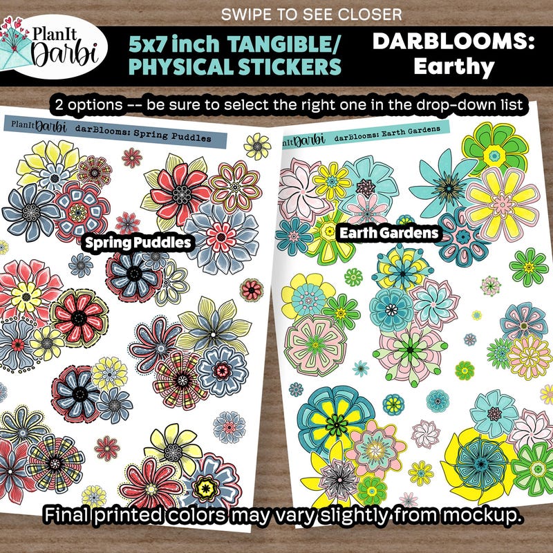 Pink Blue Plant Sticker - Etsy