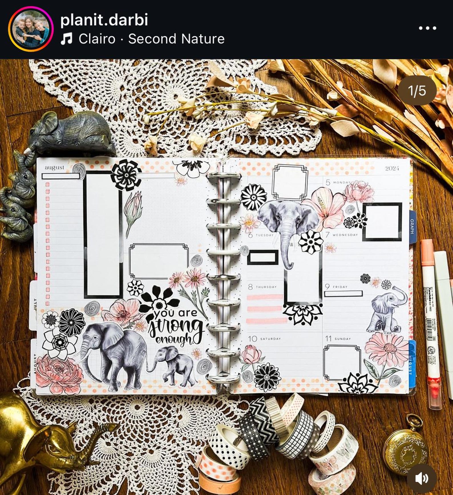 Printable Planner Stickers: ELEPHANTS (2 Pngs), African Elephant, Wild ...