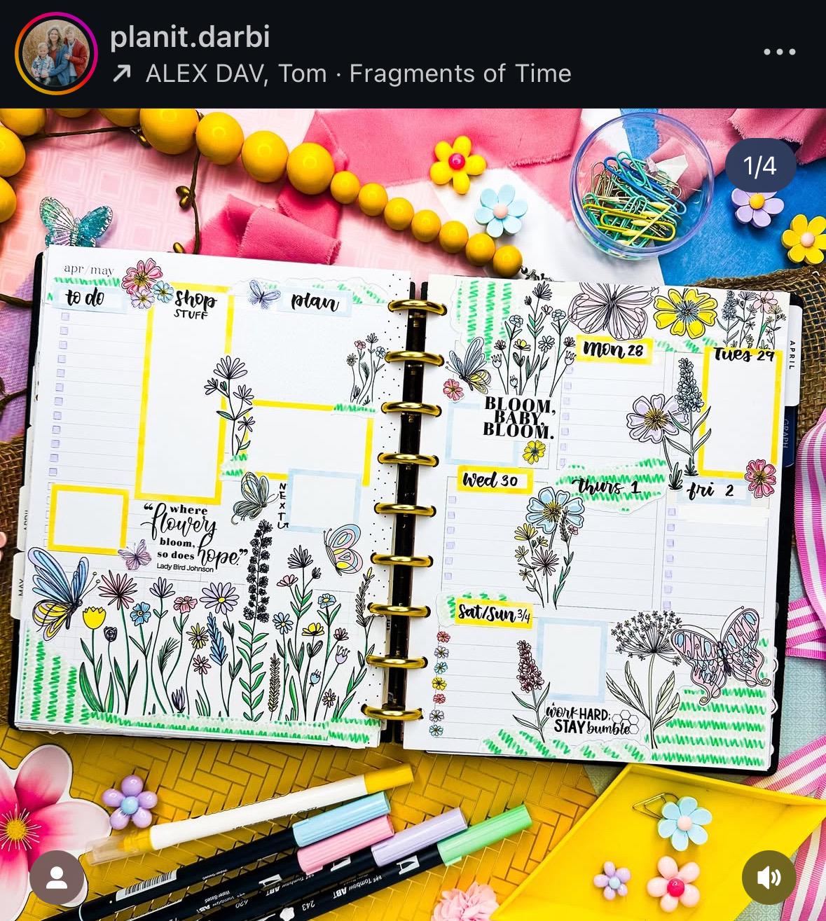 Printable Planner Stickers: Wildflower Garden, Doodle Style Florals ...