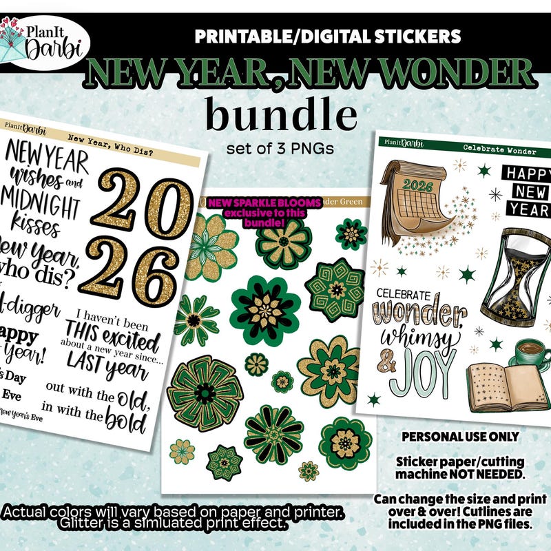 2026 Sticker Green - Etsy