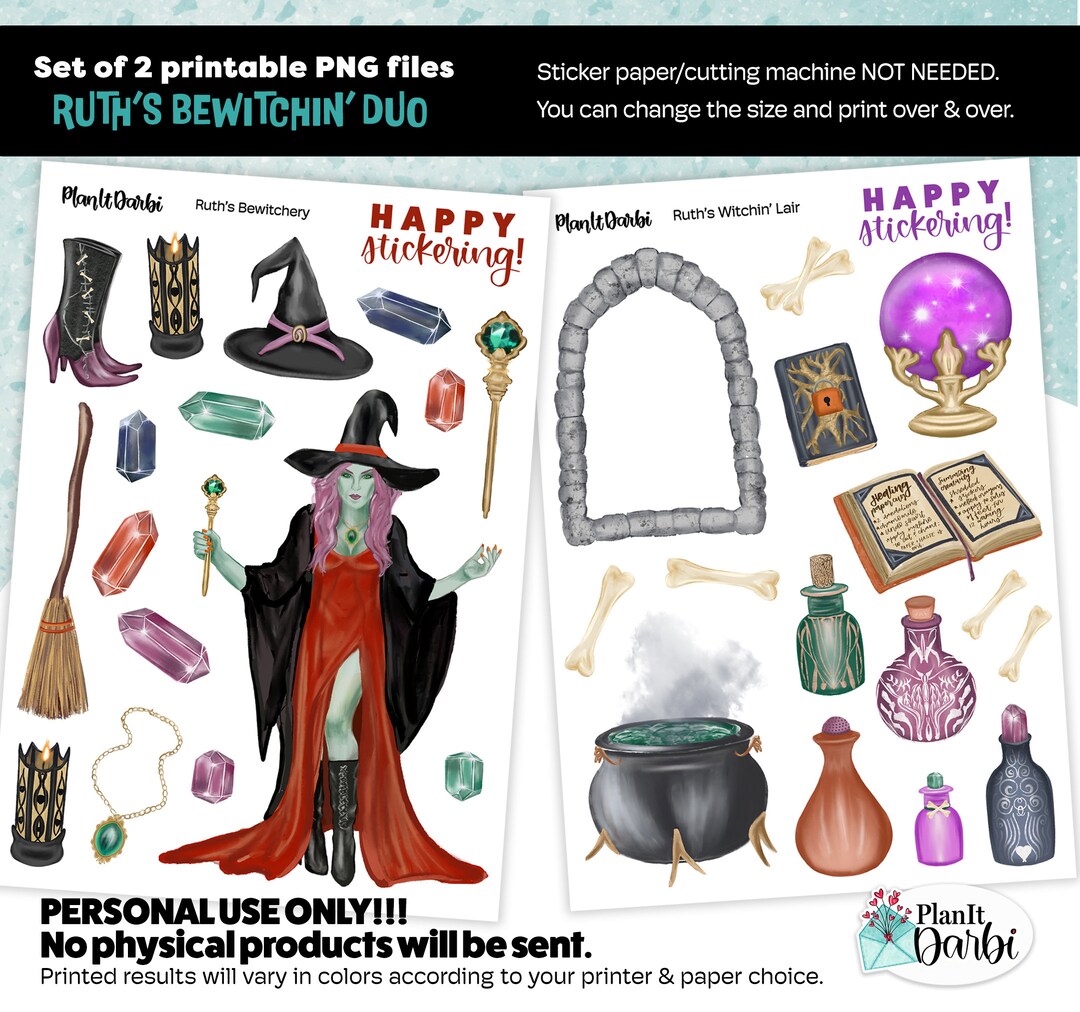 Printable Planner & Journal Stickers: Set of 2 Ruth's - Etsy