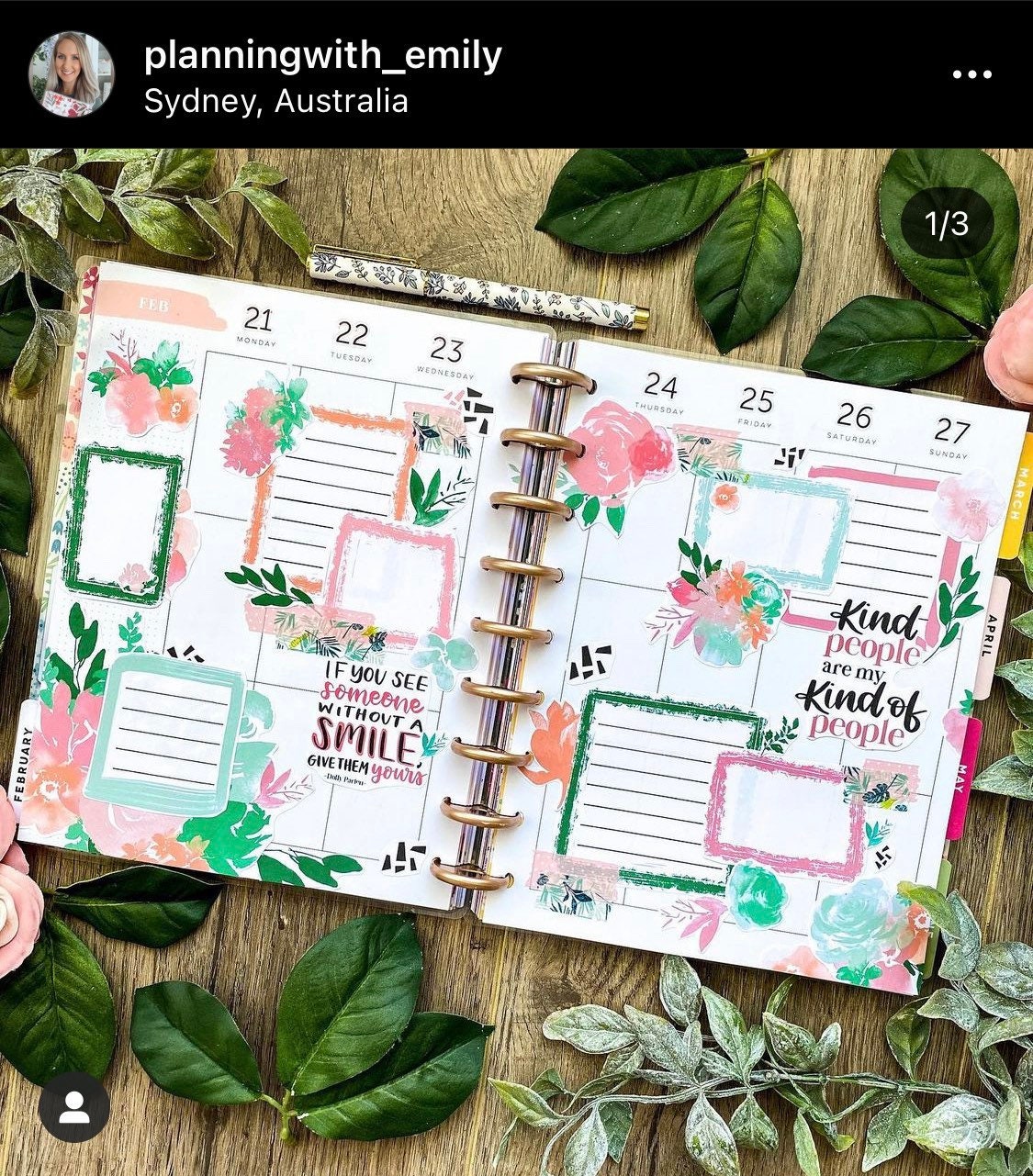 PRINTABLE: Gillian Pink Green Coral Watercolor Floral Flower Decorative ...