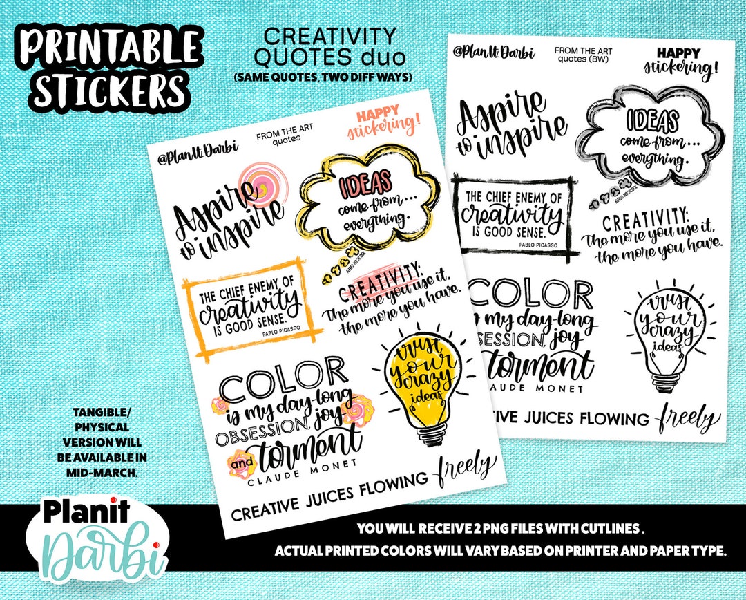 PRINTABLE: FROM the ART Quotes Featuring Creativity and Artists With a ...