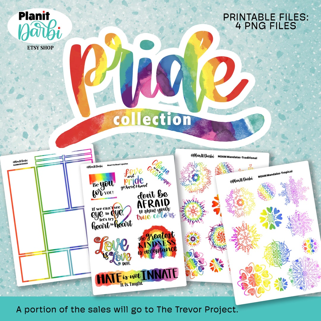 PRINTABLE: PRIDE Collection, Celebrate in the Name of LGBTQ+ Equality ...