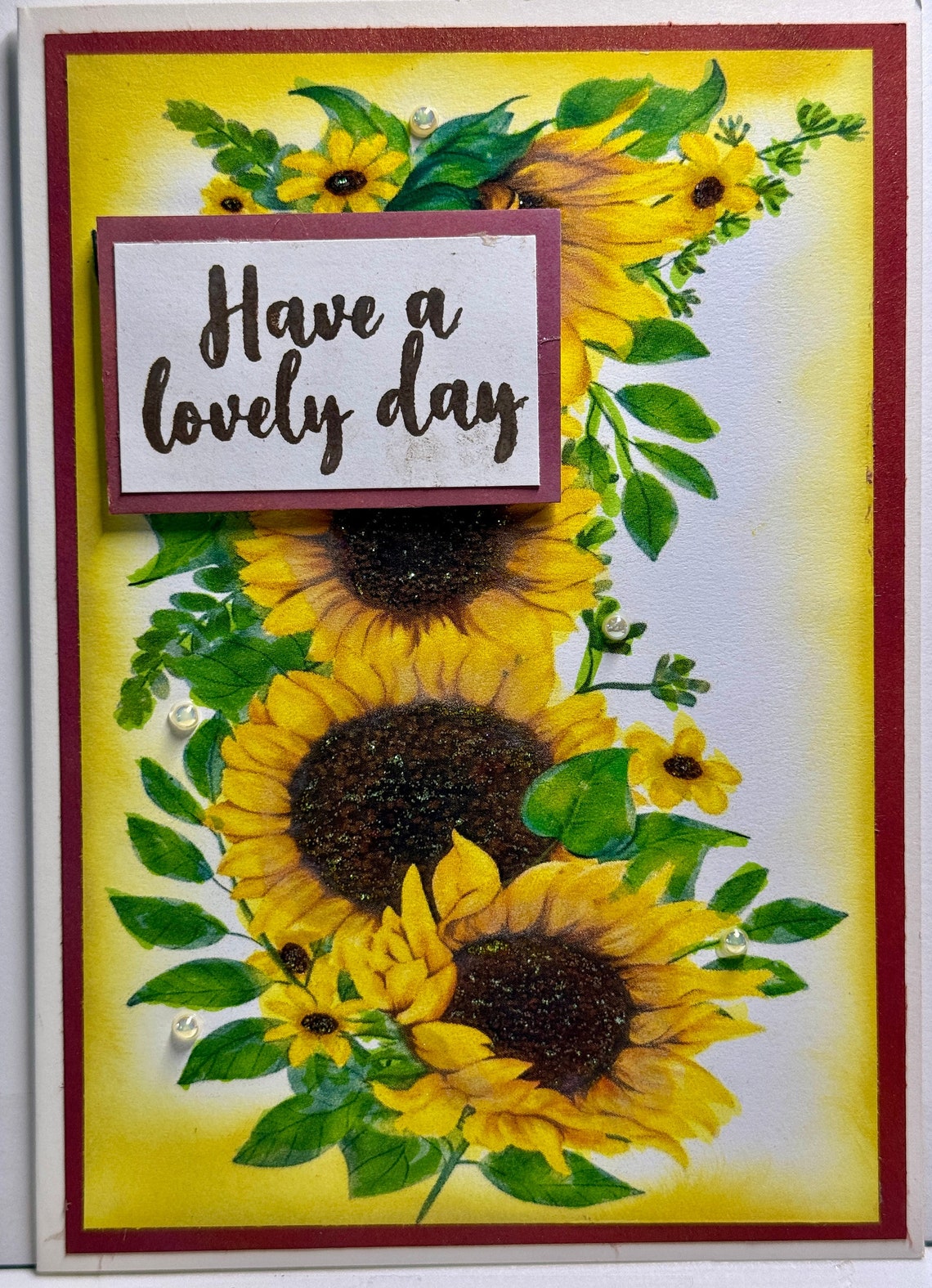 Have A Lovely Day, Handmade Card, Hand Colored, Beautiful, Thoughtful ...