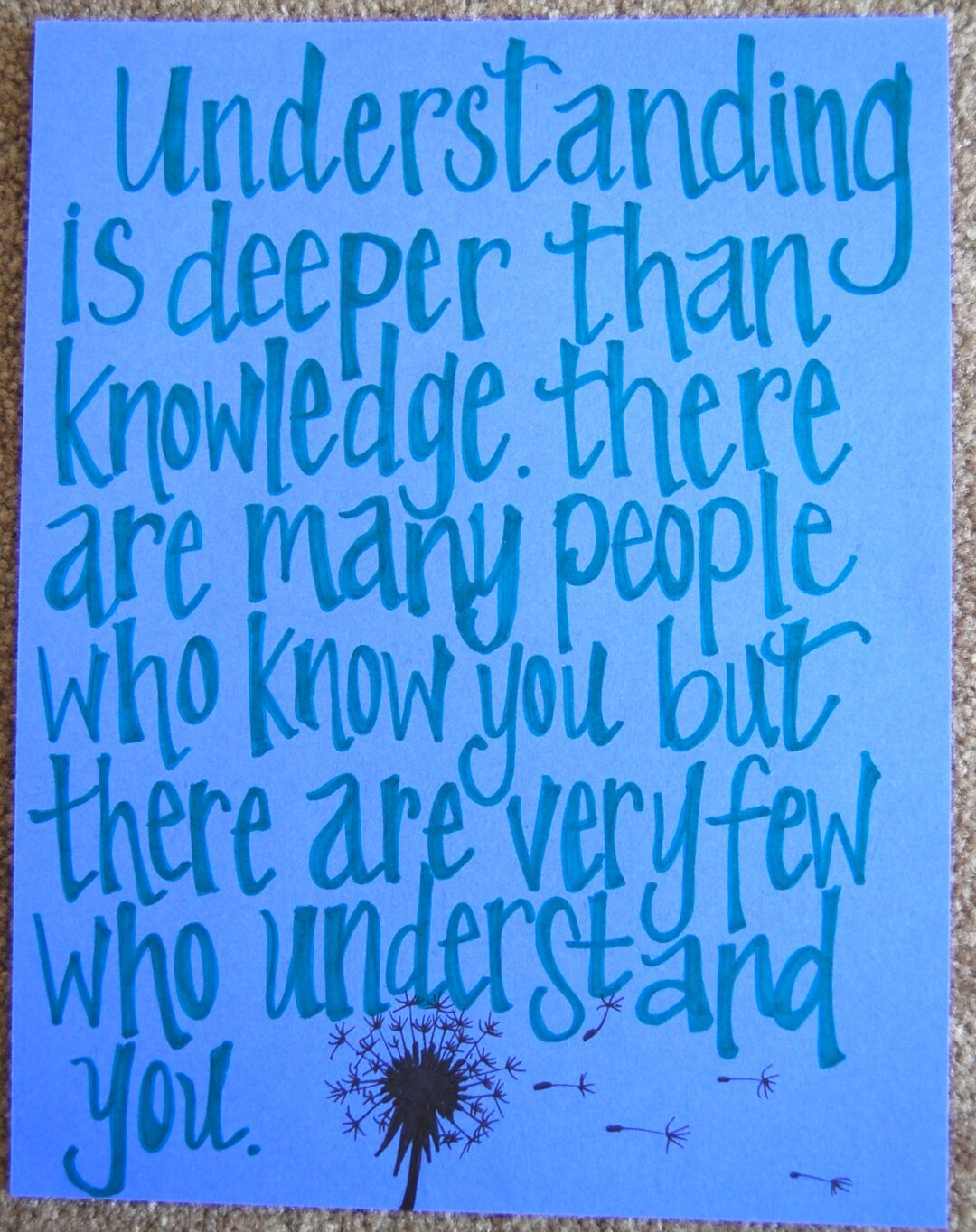 Understanding Quote Hand Lettered - Etsy