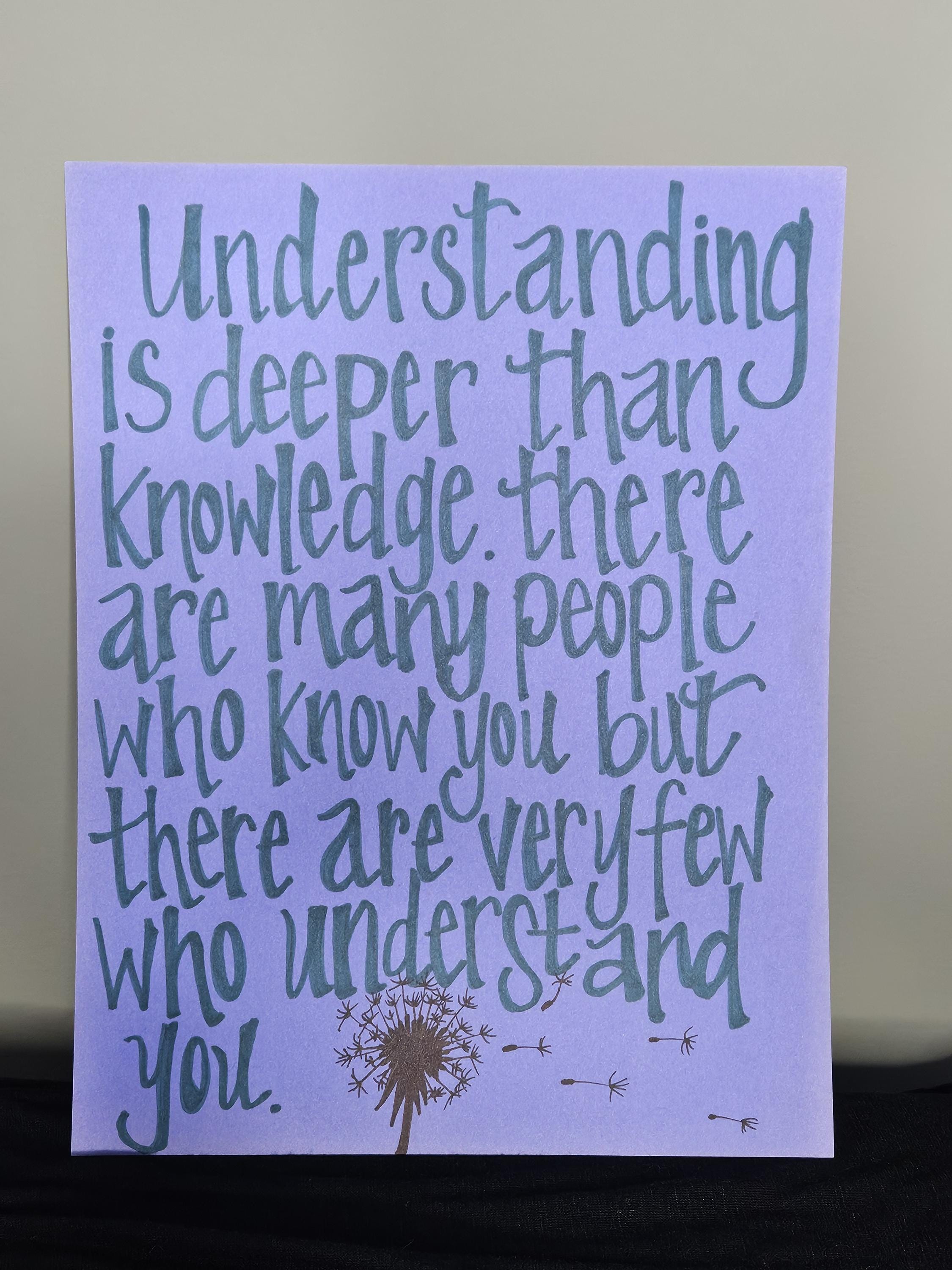Understanding Quote Hand Lettered - Etsy
