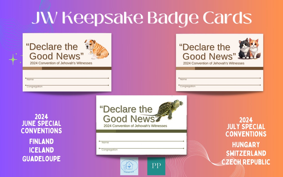 FREE* Digital Badge Cards for 2024 JW Regional & Special Convention ...
