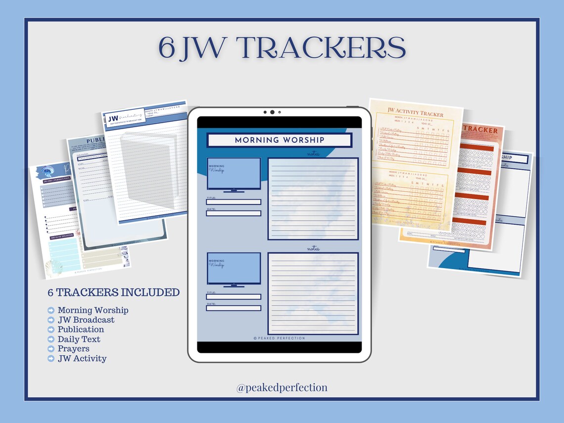 FREE* 6 JW Activity Trackers - Printable Download | Digital Download ...