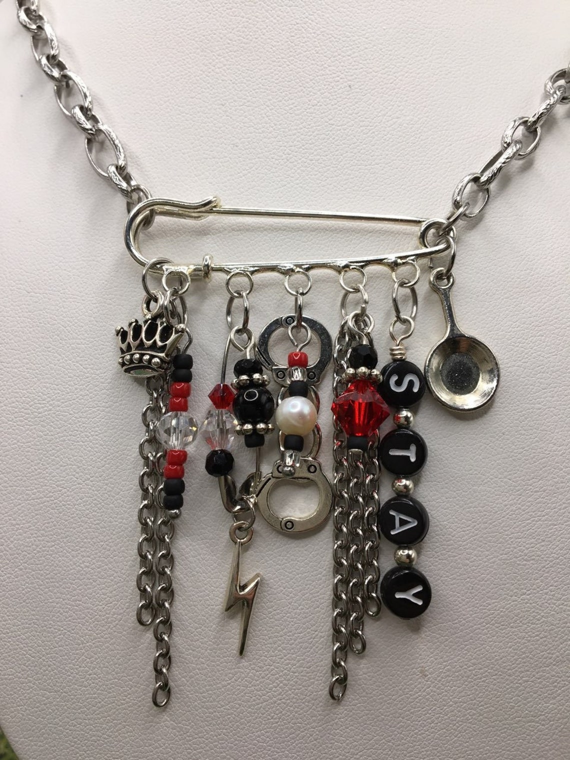 Kpop Necklace, Stray Kids Inspired, Safety Pin Necklace, Stay Necklace ...