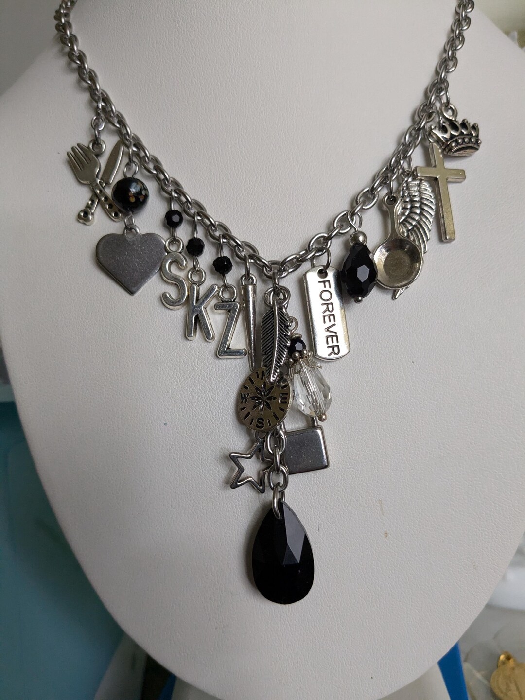 SKZ Letter Charm, Stray Kids Necklace, Stray Kids Jewelry, Kpop ...