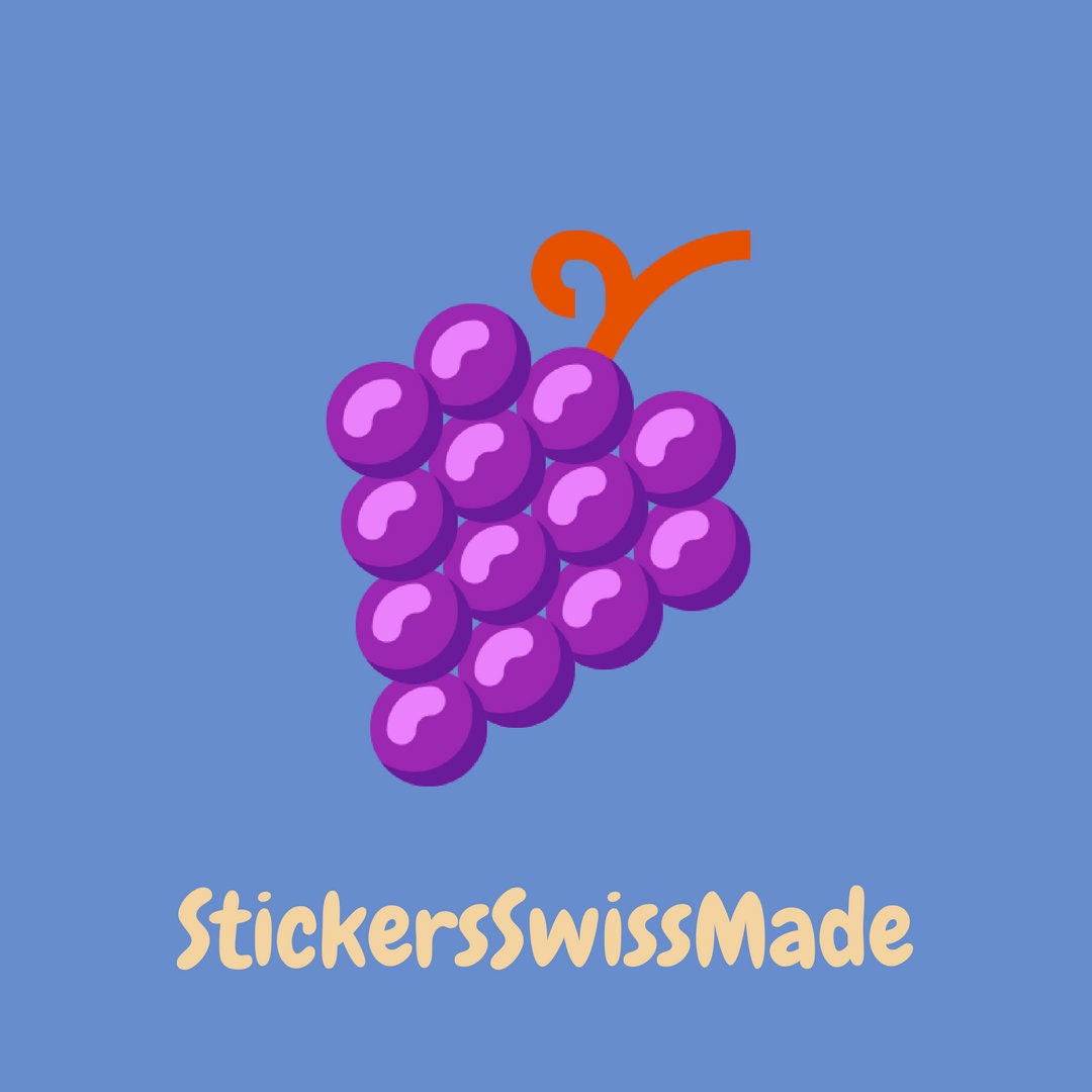 PLANNER STICKER Grapes Food Fruit Small Colored - Etsy