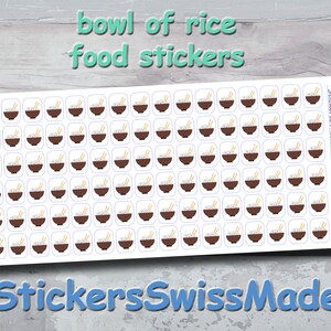 PLANNER STICKER Rice Bowl of Rice Food Small - Etsy