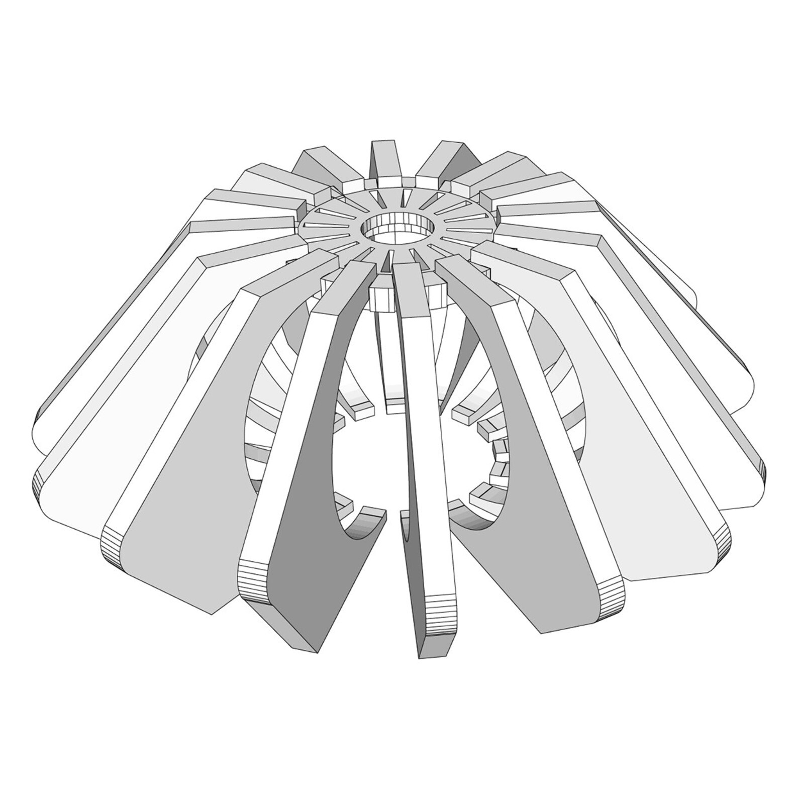 3D Printed Light,3d Printed Lamp Shade,3d Printed Light Pendant,wave ...