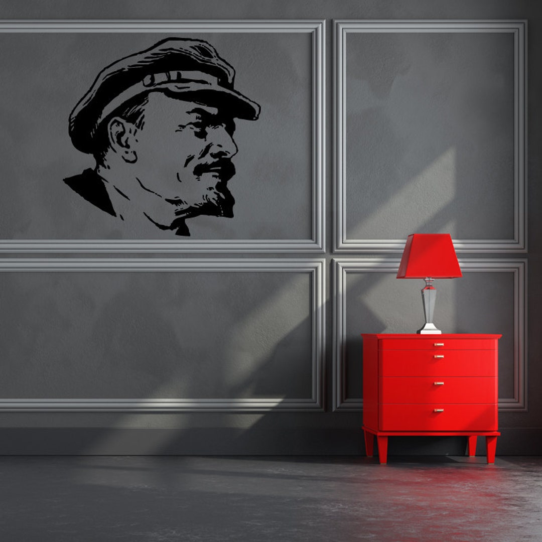 Wall Decal Lenin, Lenin Wall Sticker, Communist Wall Sticker, Vinyl ...