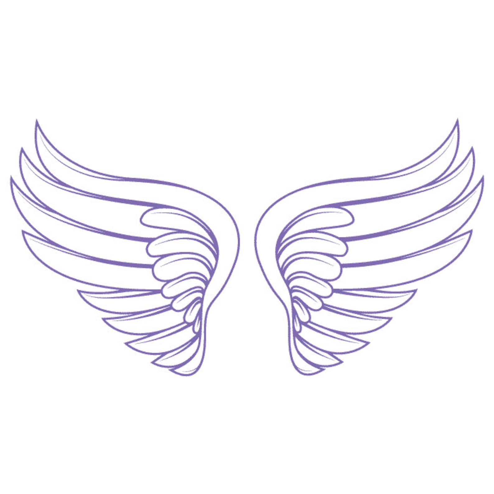 Car Sticker Angel Wings, Vinyl Car Sticker, Car Window Sticker, Car ...