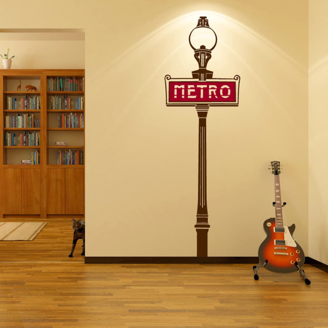 Wall Decal Paris Metro, Paris Wall Sticker, Paris Metro Wall Sticker ...